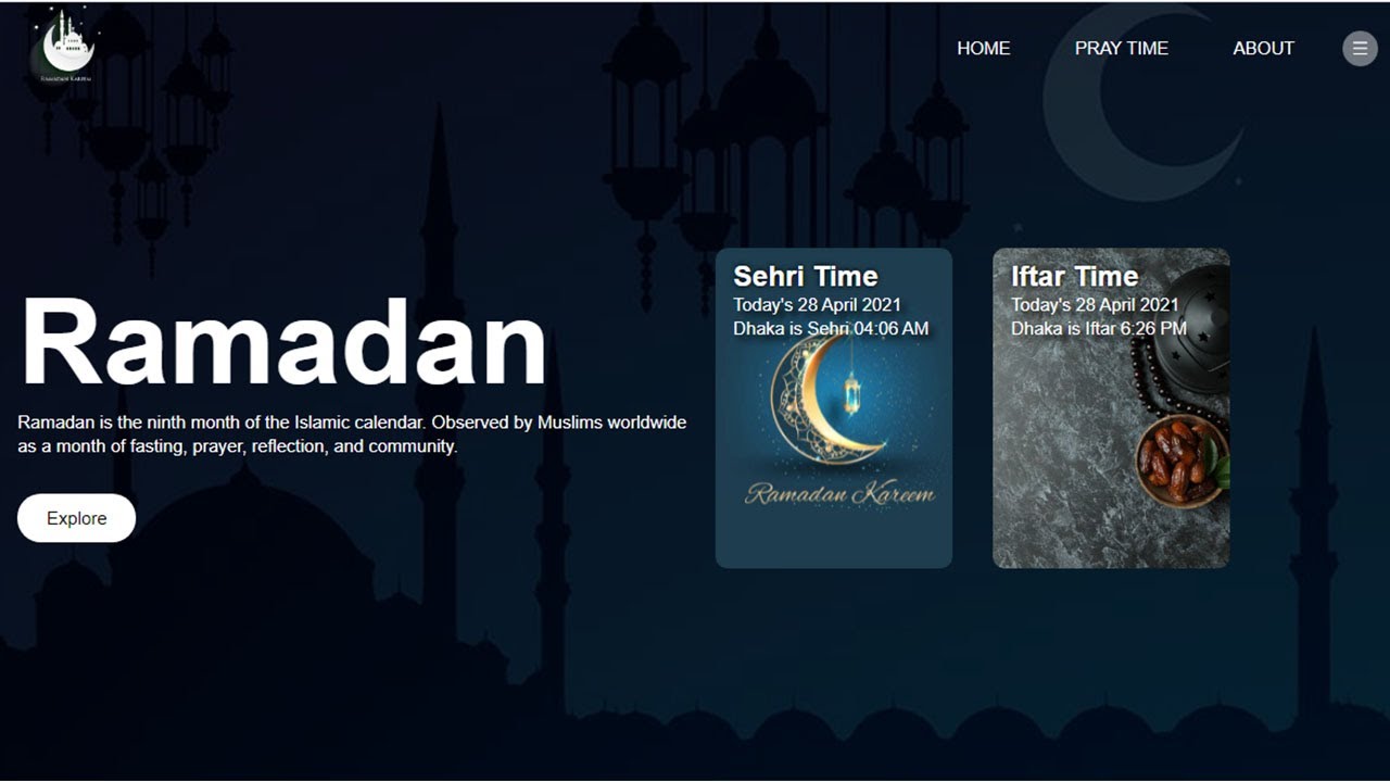 Ramadan Website Using HTML & CSS with source code - YouTube