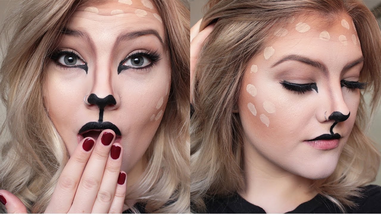 Deer Halloween Makeup Tutorial | Mollyann - YouTube