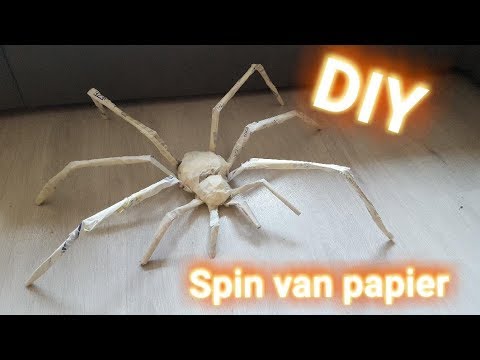 DIY met papier: Een spin voor Halloween 🕷 - YouTube
