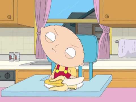 Stewie eats a banana whole! - YouTube
