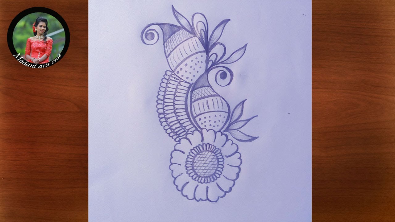 New Beautiful Mehandi Design For Hand's // Pencil Shading Mehandi ...