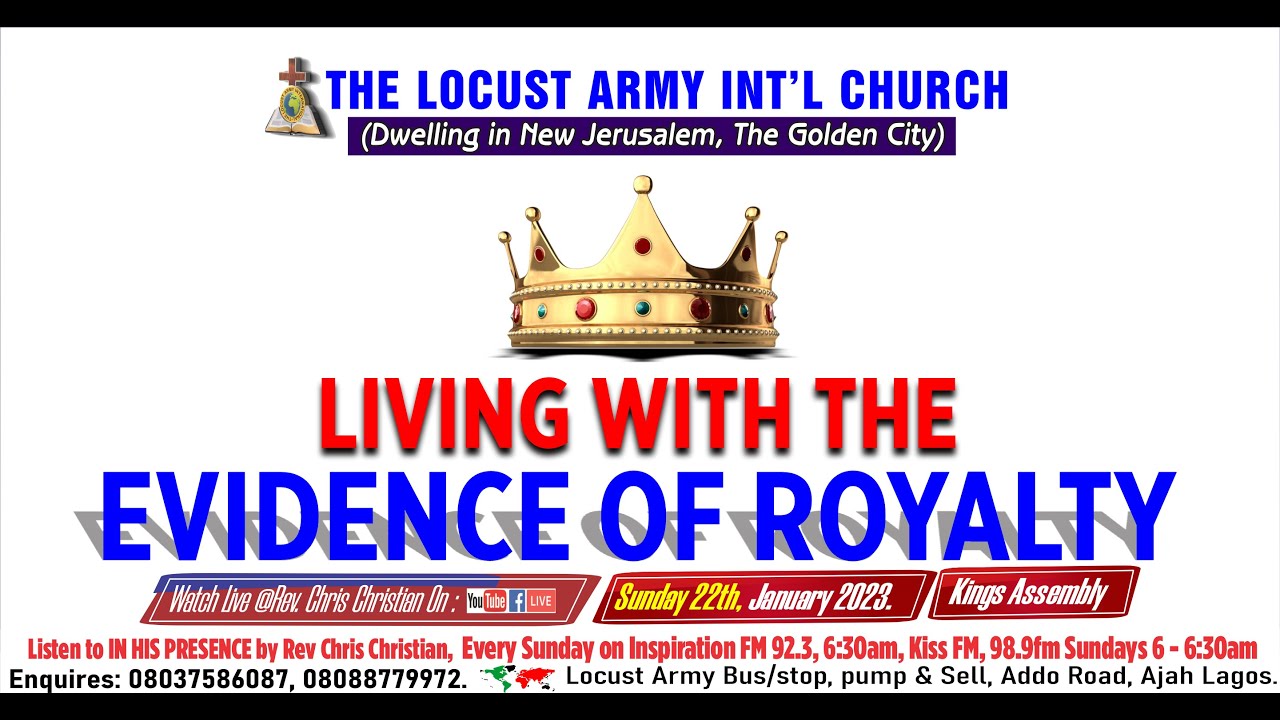 Rev. Chris Christian - LIVING WIT THE EVIDENCE OF ROYALTY - KINGS ...