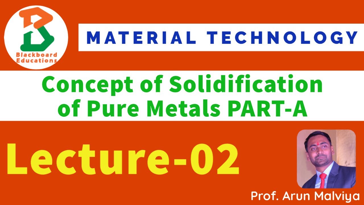 | Lecture_02 | Concept of Solidification of Pure Metals-PART-A - YouTube