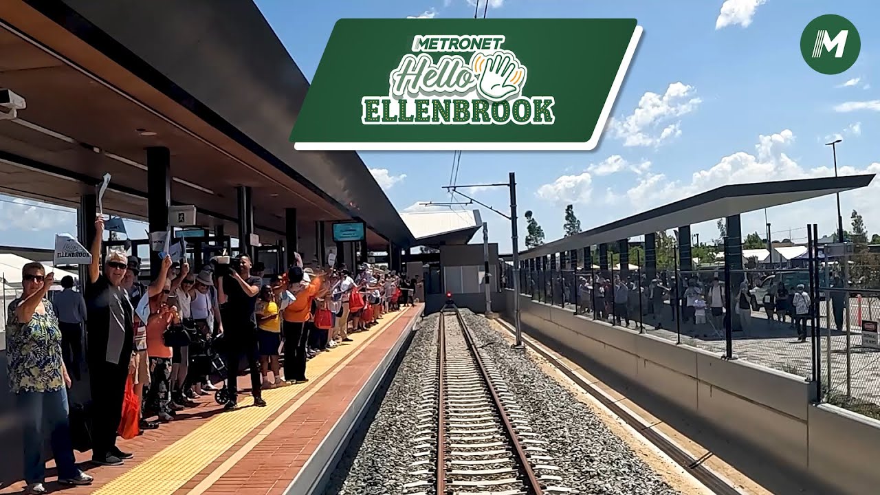METRONET First train ride on the Ellenbrook Line - YouTube