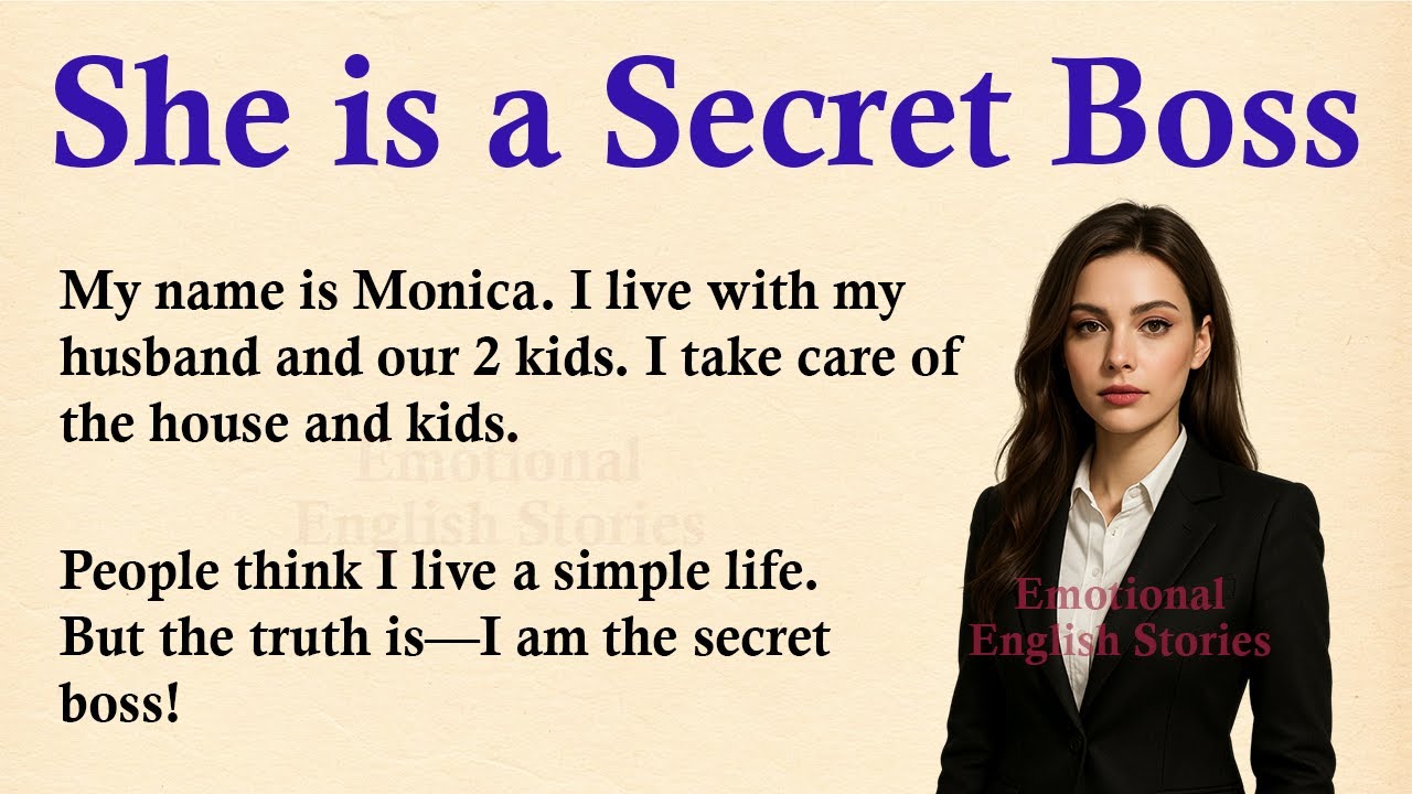 CEO's Wife is a Secret Boss Emotional English Story (A1/A2 Level) - YouTube