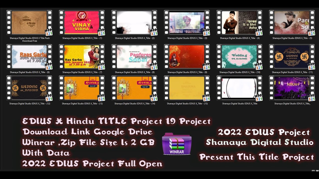EDIUS X 19 In One Hindu Title Project With Full Data Download || For ...