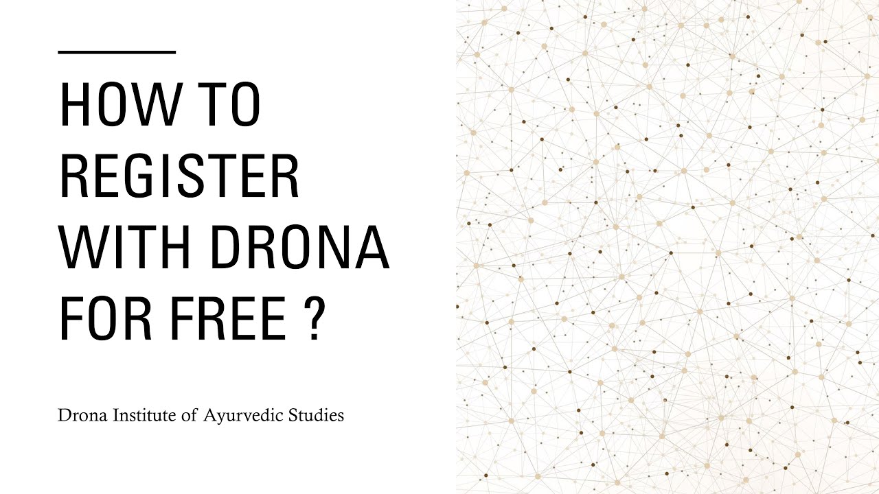 How To Register With Drona For Free ? | Drona Institute of Ayurvedic ...