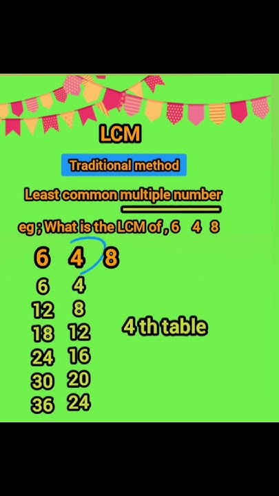 Traditional method of LCM easy to learn # LCM - YouTube