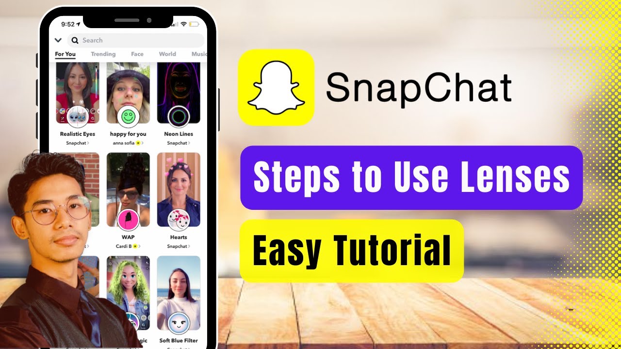 How to Use Snapchat Lenses ! - YouTube