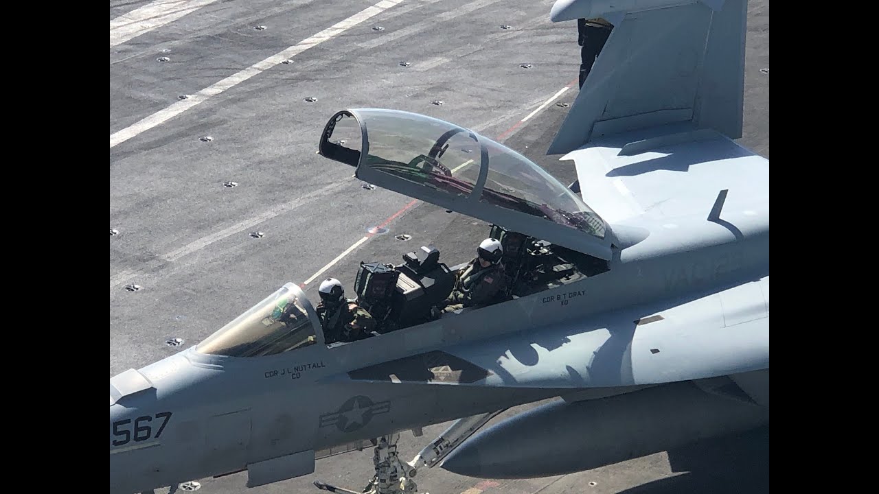 VAQ-129 Carrier Qualifications --- May 2020 - YouTube