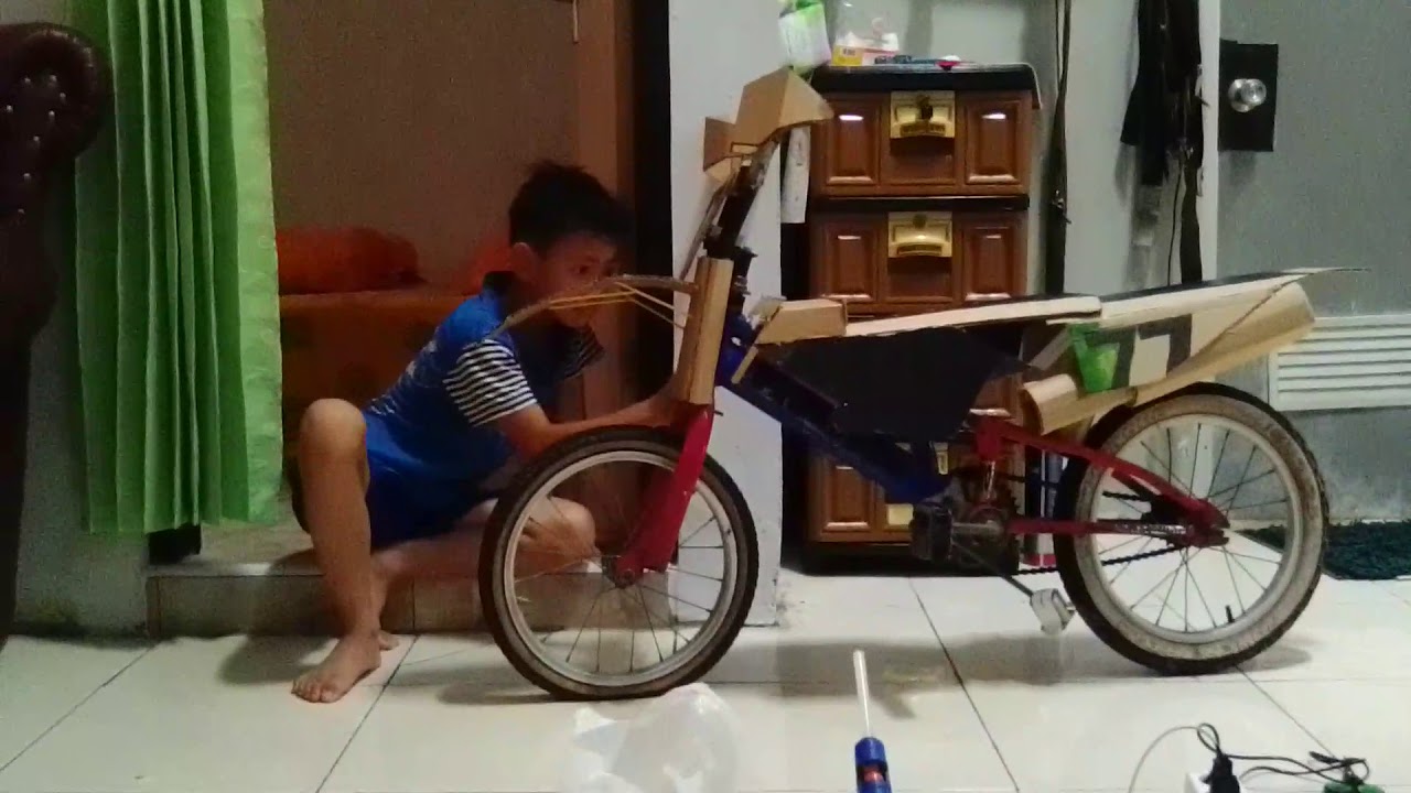 EKSPLORE IMAJINASI bikin model sepeda cross - YouTube