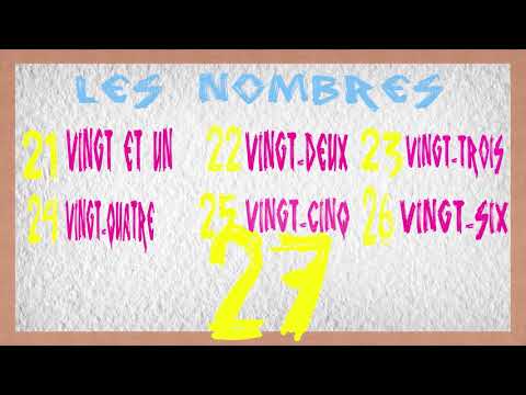 Les chiffres et les nombres de 21 à 30 French numbers from 21 to 30 ...