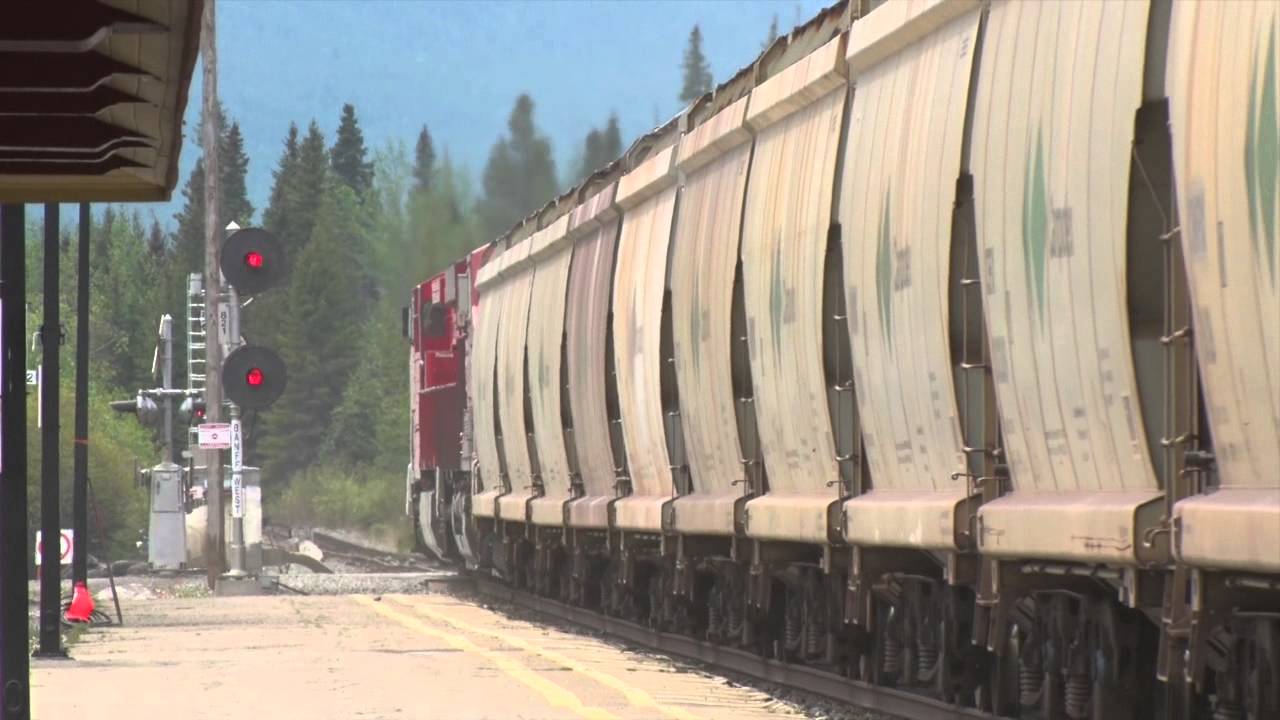 CP Potash train through Banff. - YouTube
