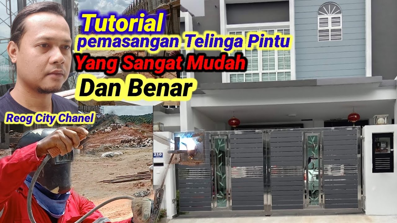 Tutorial cara pemasangan telinga pintu grill yang mudah dan cepat - YouTube