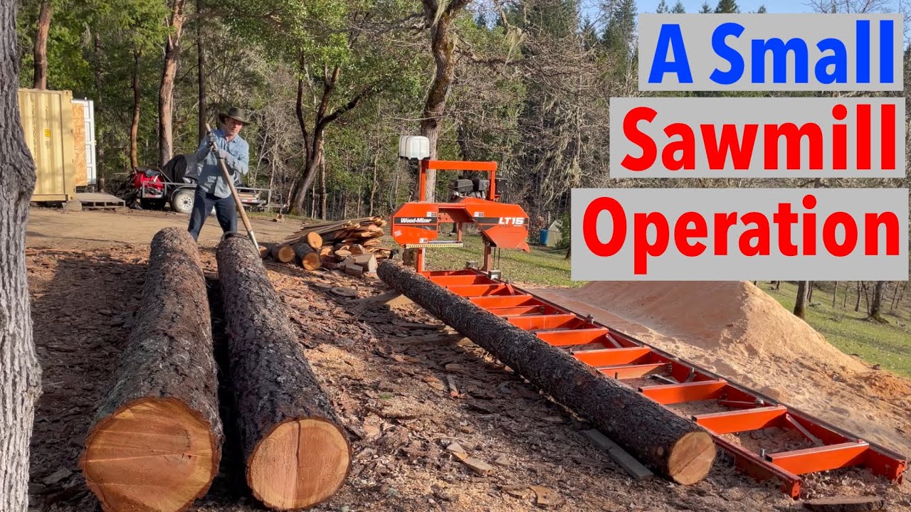 My Small Scale Sawmill Operation Woodmizer LT15 - YouTube