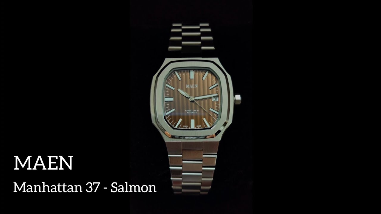 MAEN Manhattan 37 - Salmon - Watch Unboxing - YouTube