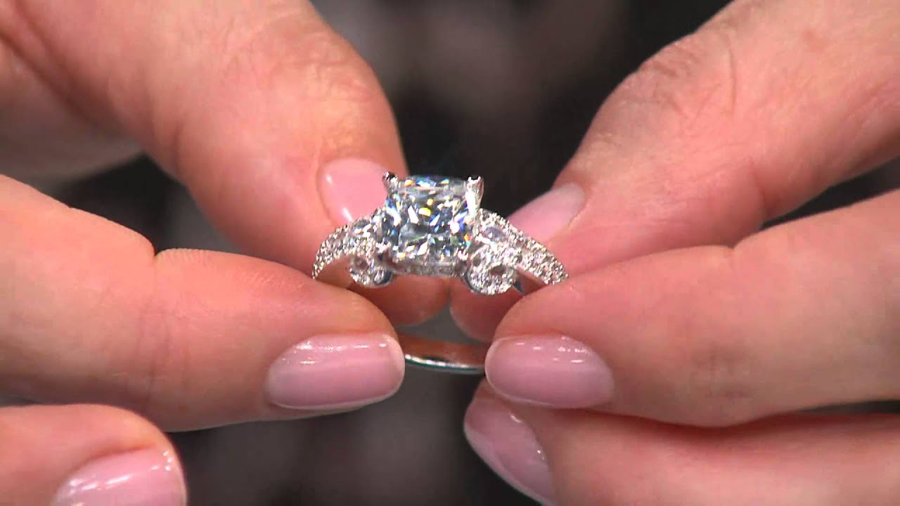 Epiphany Diamonique Cushion Shape Ring with Amy Stran - YouTube