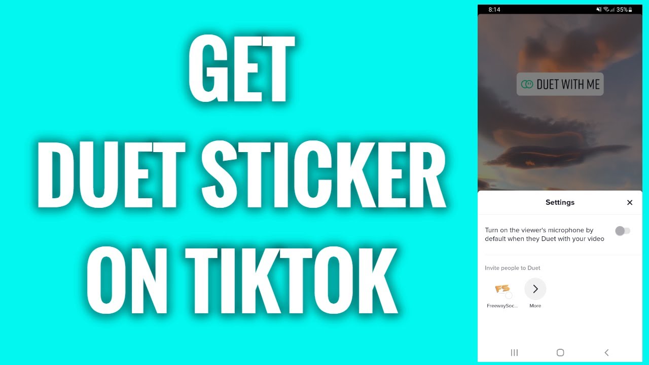 How To Get Duet Sticker On TikTok - YouTube