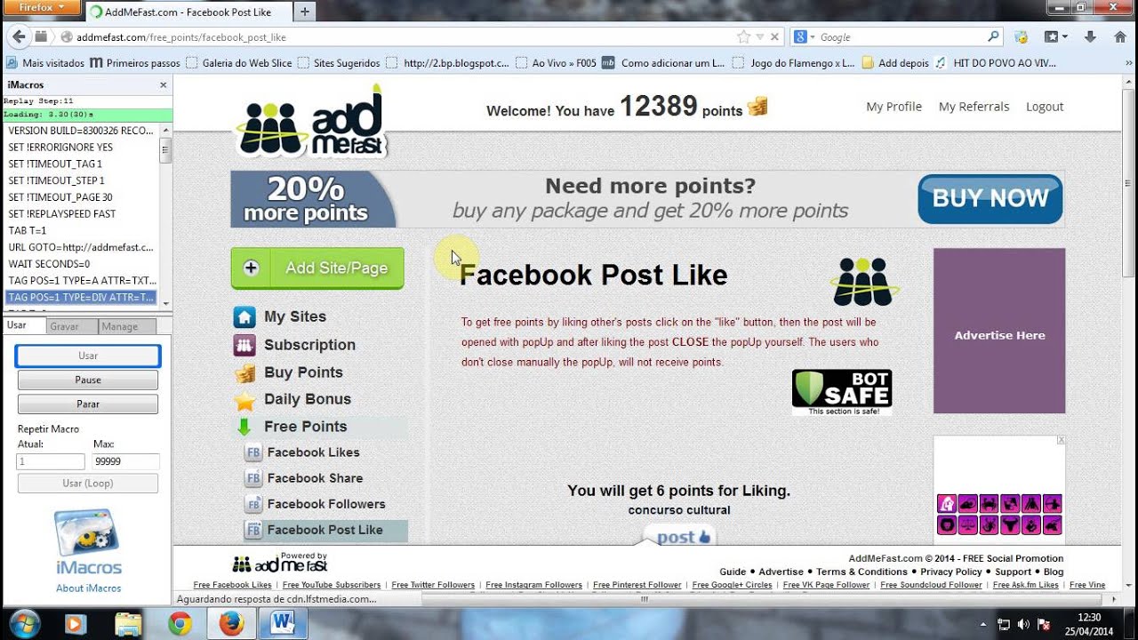Bot Para AddMeFast Funcionando 100% 04/2014 [BR] - YouTube