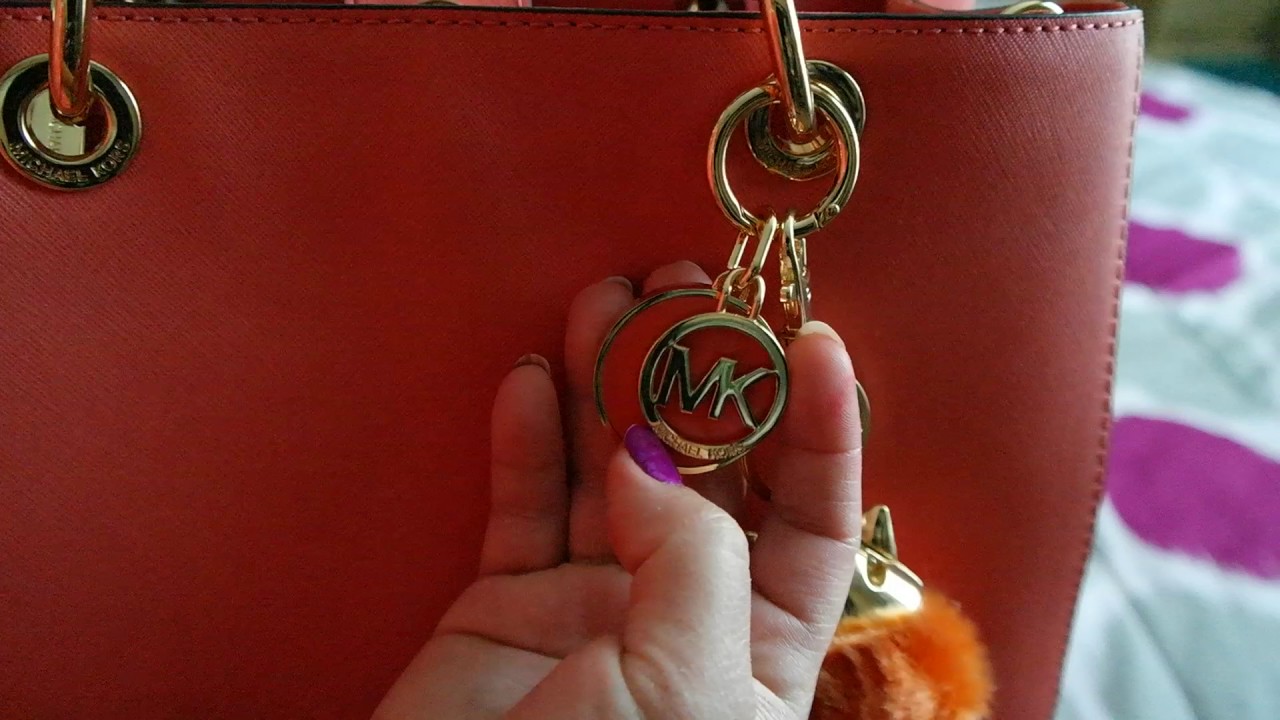 Michael Michael Kors MEDIUM CYNTHIA SAFFIANO SATCHEL - GRAPE FRUIT ...