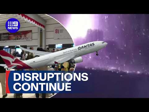 Flight disruptions continue into second day after Indonesian volcano eruption | 9 News Australia