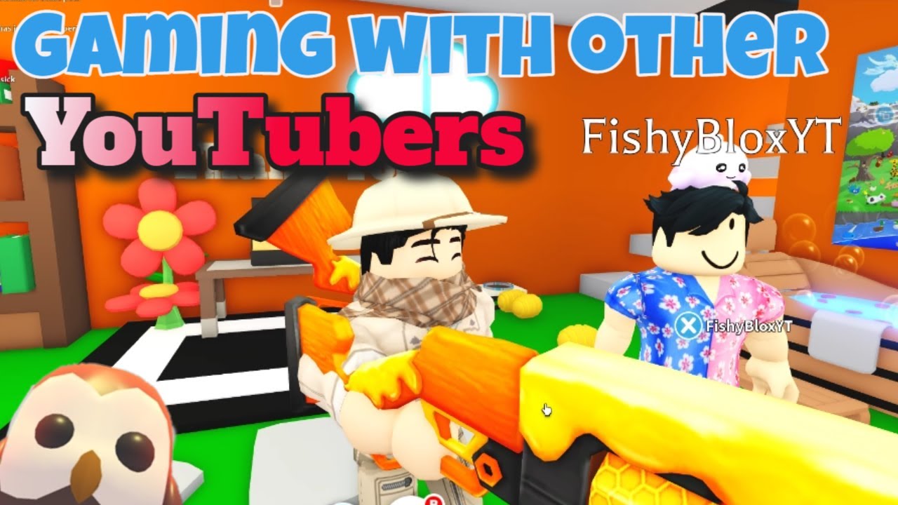 GAMING with OTHER YOUTUBERS in ADOPT ME | FISHYBLOX | Brittdaycake ...