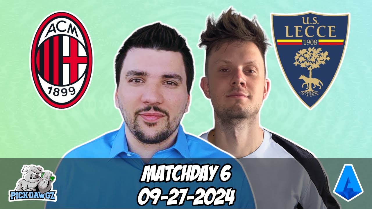 Milan vs. Lecce Serie A Free Picks 9/27/2024: PickDawgz Corner Kick ...