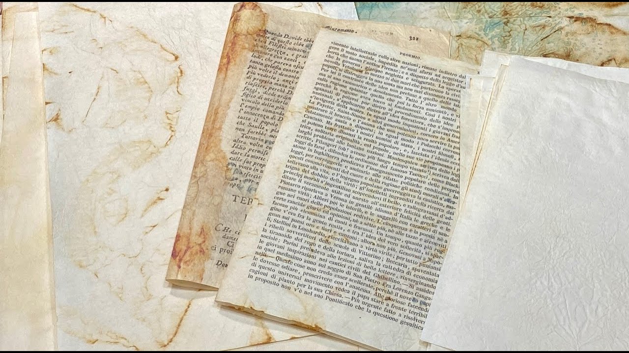 Tea Staining & Printing on Tea Bag Paper for Book Crafts - YouTube