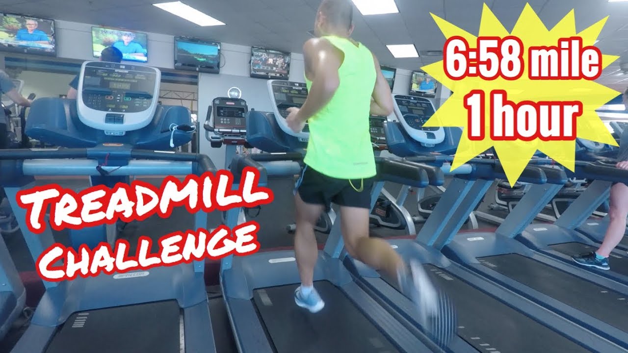 Treadmill challenge / ATTEMPTING 6:58 per mile for 1 hour - YouTube