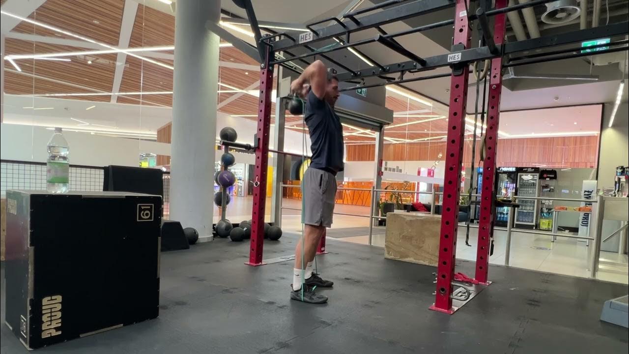 Banded KB Overhead Triceps Extensions - YouTube