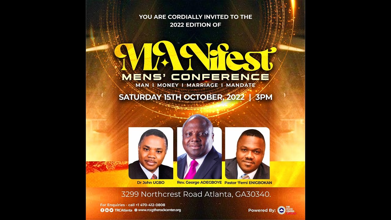 MANifest 2022 AnnuaI Men's Conference with Dr. John Ugbo and Rev ...