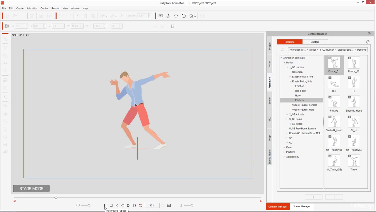 Lightspeed Animation using Motion Clips - YouTube