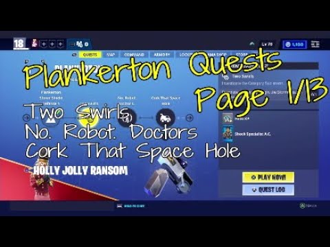 Fortnite: Plankerton Quests Page 1/13 - YouTube