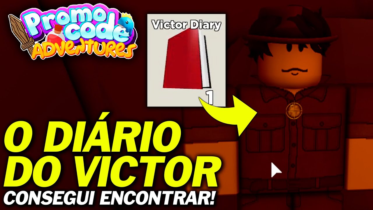 CONSEGUI O DIÁRIO DO VICTOR!! [PROMOCODE ADVENTURES] - ROBLOX - YouTube