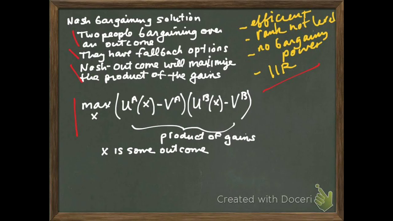 nash bargaining solution - YouTube