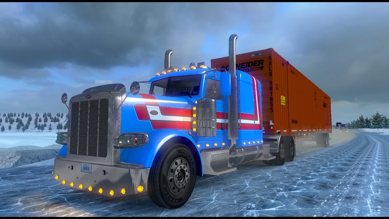 Peterbilt 389 Hacia Fairbanks en Alaska! Hielo y suelo nevado American ...