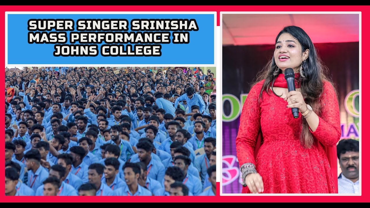 SUPER SINGER SRINISHA MASS PERFORMANCE IN JOHNS COLLEGE / JKS NEWSY ...