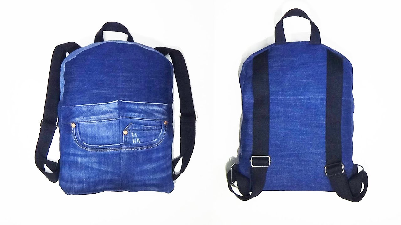 How to Sew Denim Backpack? I Easy Backpack Sewing #howtosew # ...