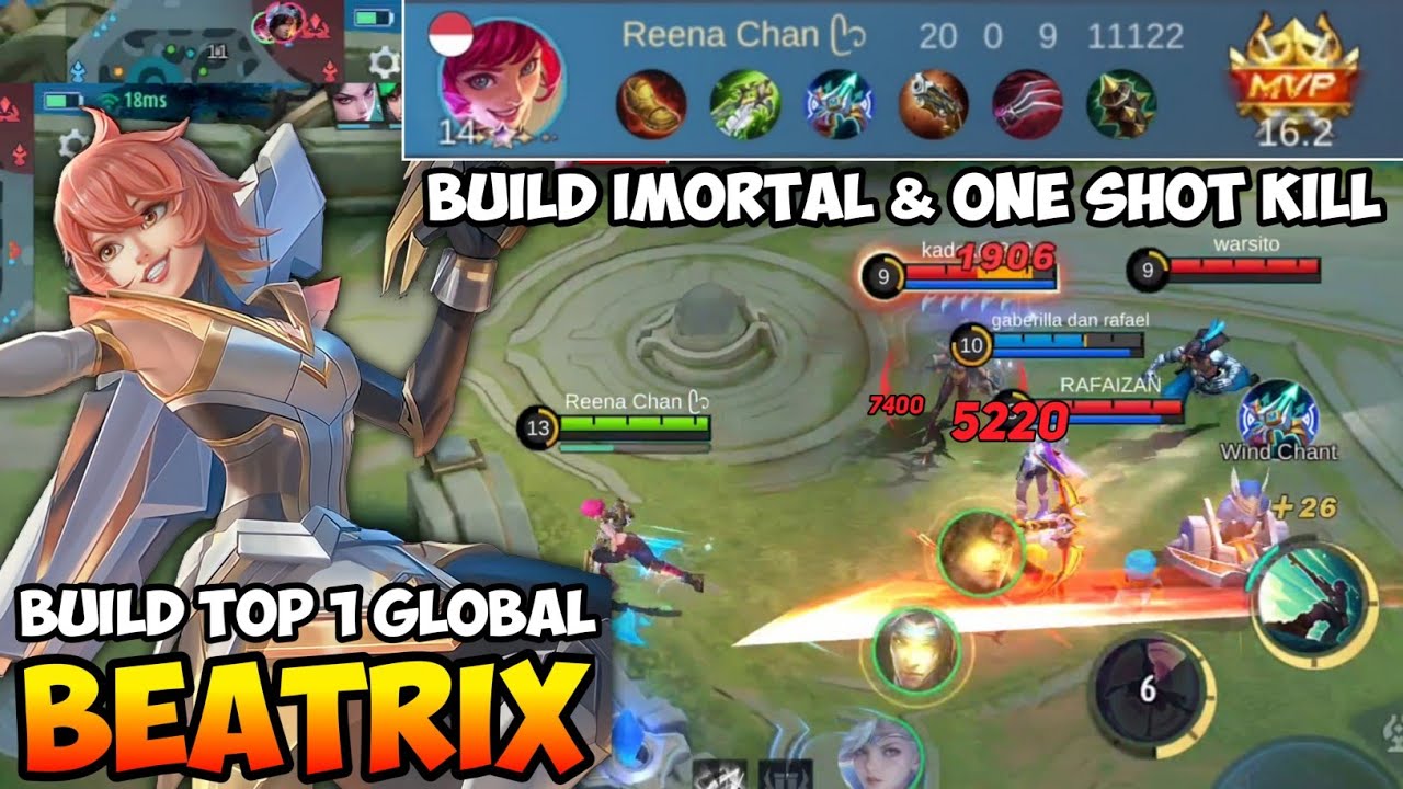 BEATRIX BEST BUILD 2023 IMORTAL | BUILD TOP 1 GLOBAL BEATRIX GAMEPLAY ...