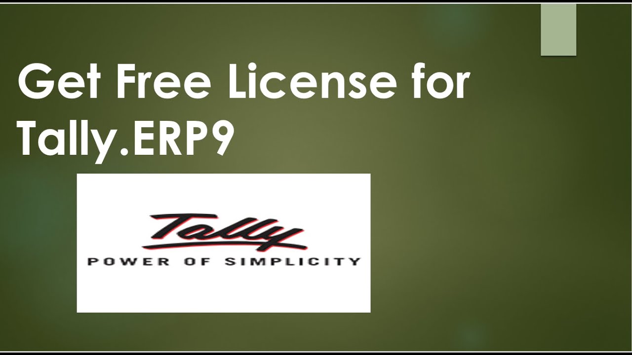 Tally Free License - YouTube