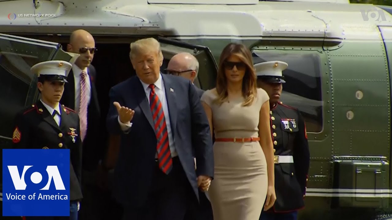 Trump arrives in London - YouTube