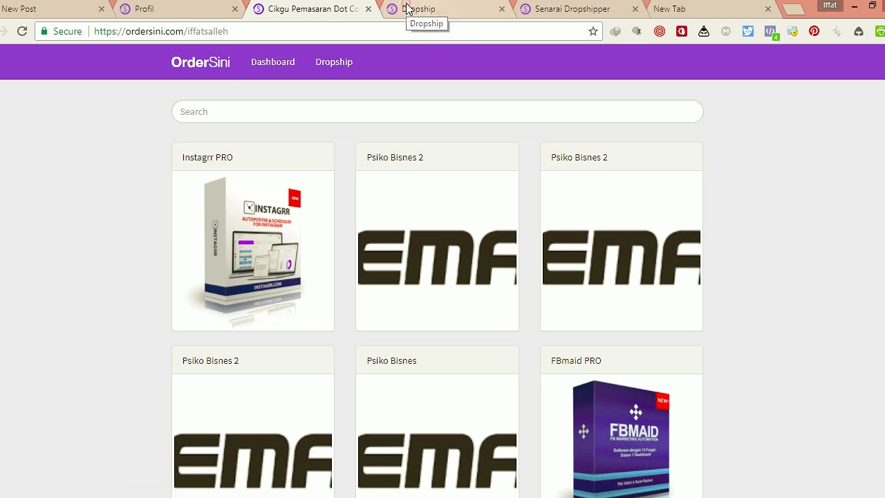 4. cara masuk ejen dropship ke dalam ORDERSINI (OS) - YouTube