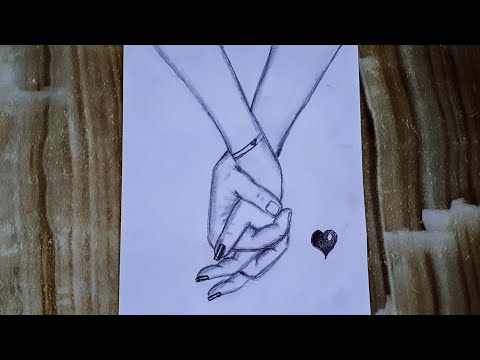 COUPLE HOLDING HANDS DRAWING FOR VALENTINE'S DAY❤/ SEVGİLİLER GÜNÜ RESMİ / EL ÇİZİMİ / HAND DRAWING