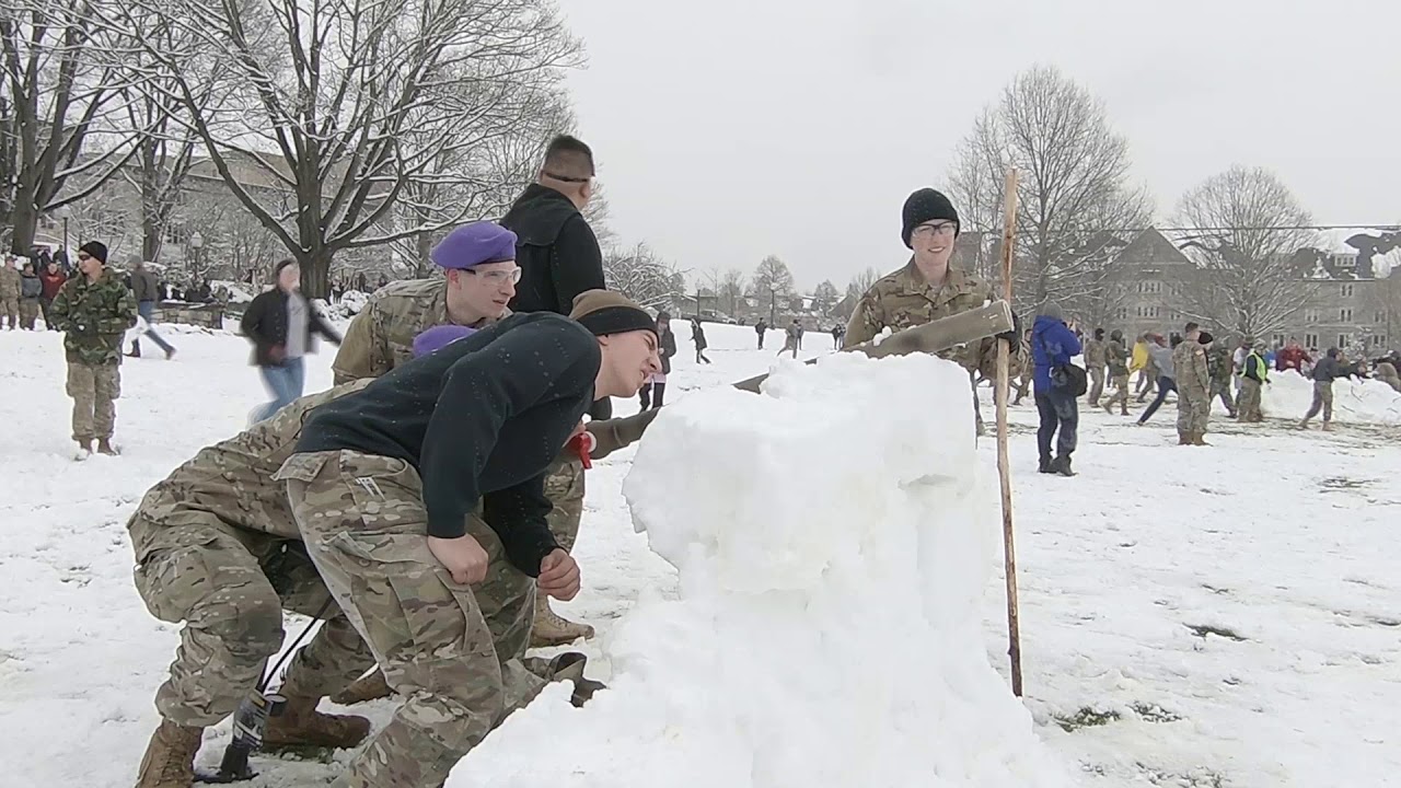 Virginia Tech Snowball Fight - March 2018 - YouTube