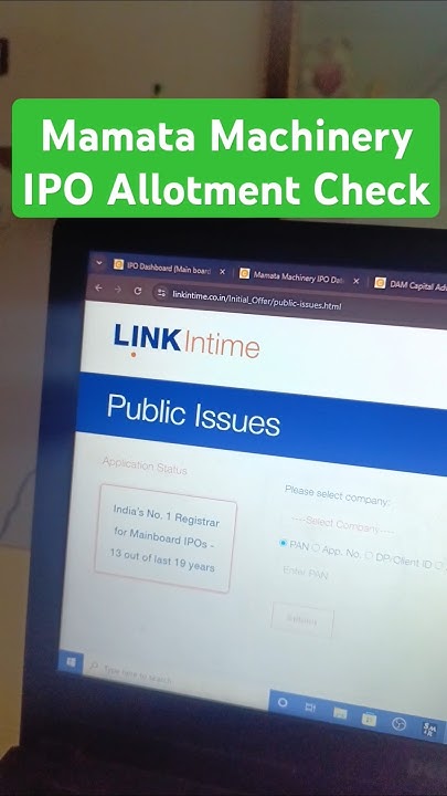 mamata machinery ipo allotment status live check | mamata machinery ipo allotment date - YouTube