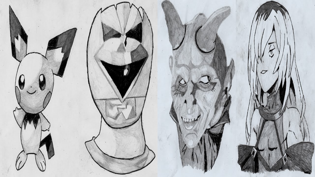 Drawing Session 122: Pichu, Lost Galaxy Yellow Ranger, Kardue'sai ...