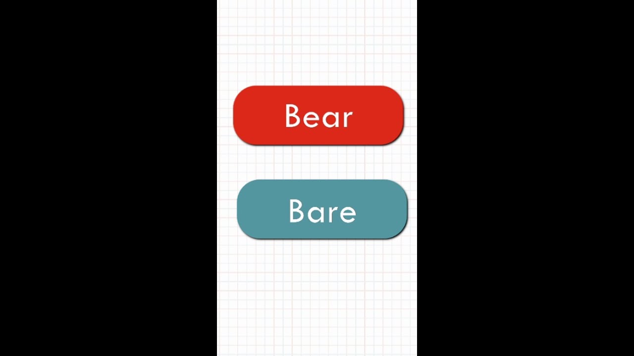 "Bear" vs. "Bare": What Is The Difference? - YouTube