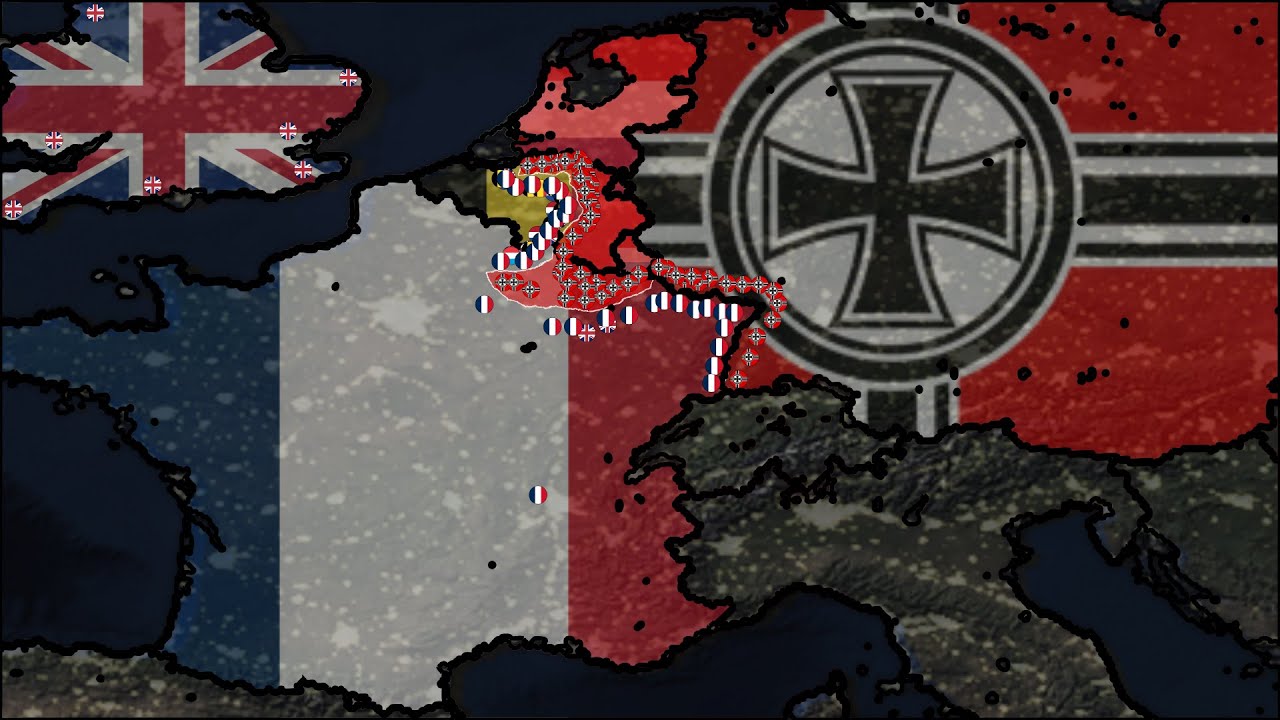 WW2 Western front from memory with flags - YouTube