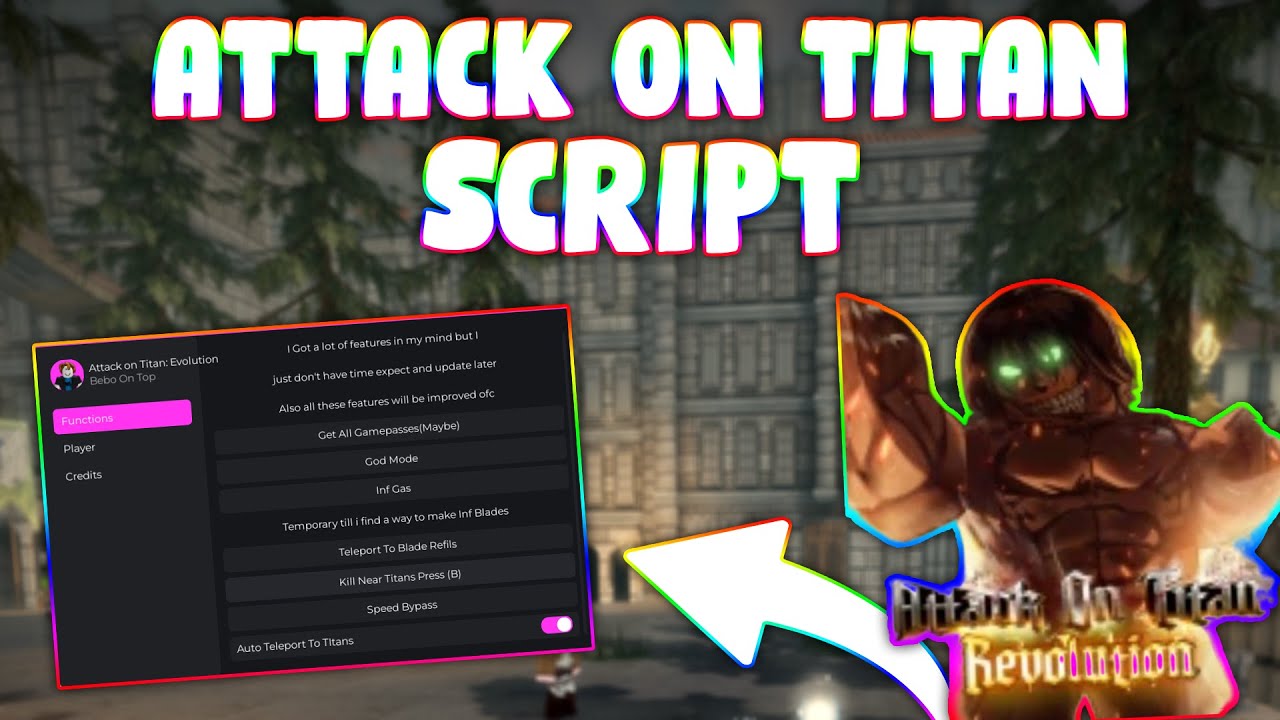 *NEW* Attack on Titan Revolution Script (PASTEBIN 2023) (GODMODE ...