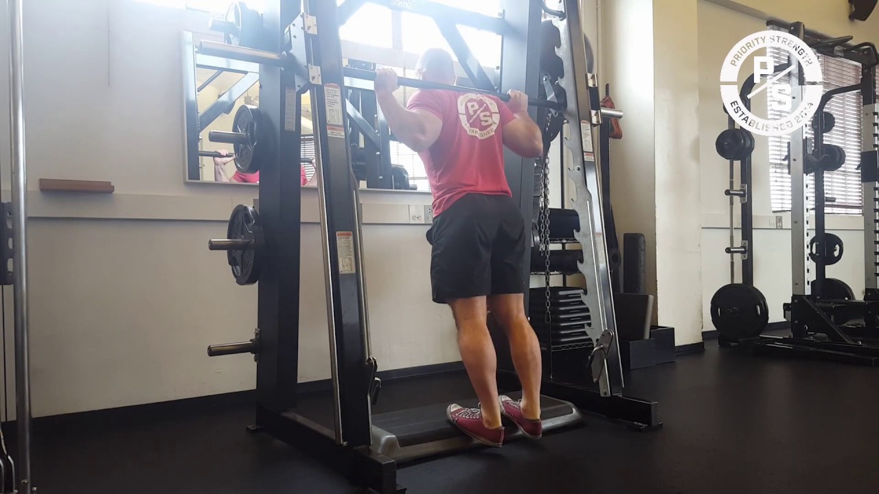Smith Machine Calf Raise - YouTube